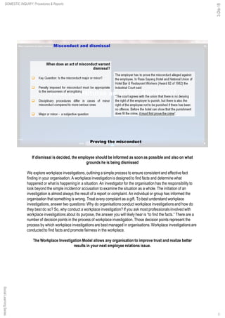 Domestic inquiry procedures & reports 5 dec-18 | PDF