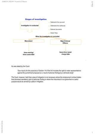 Domestic inquiry procedures & reports 5 dec-18 | PDF