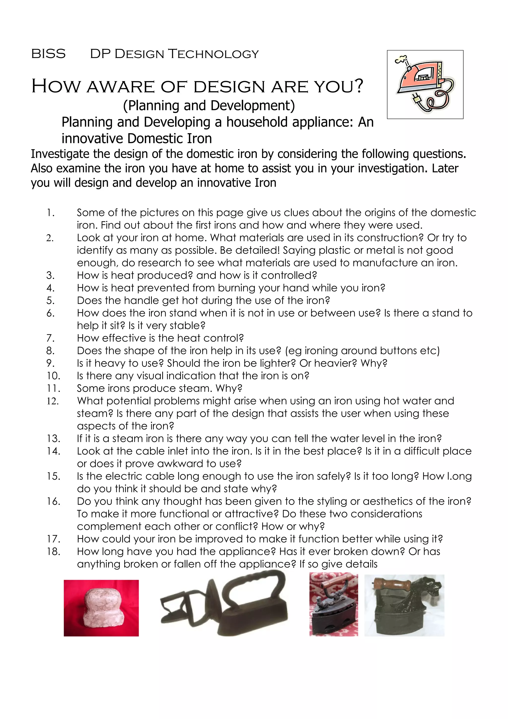 Domestic iron assignment ia | DOC