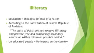 Domestic Issues of Pakistan | PPTX