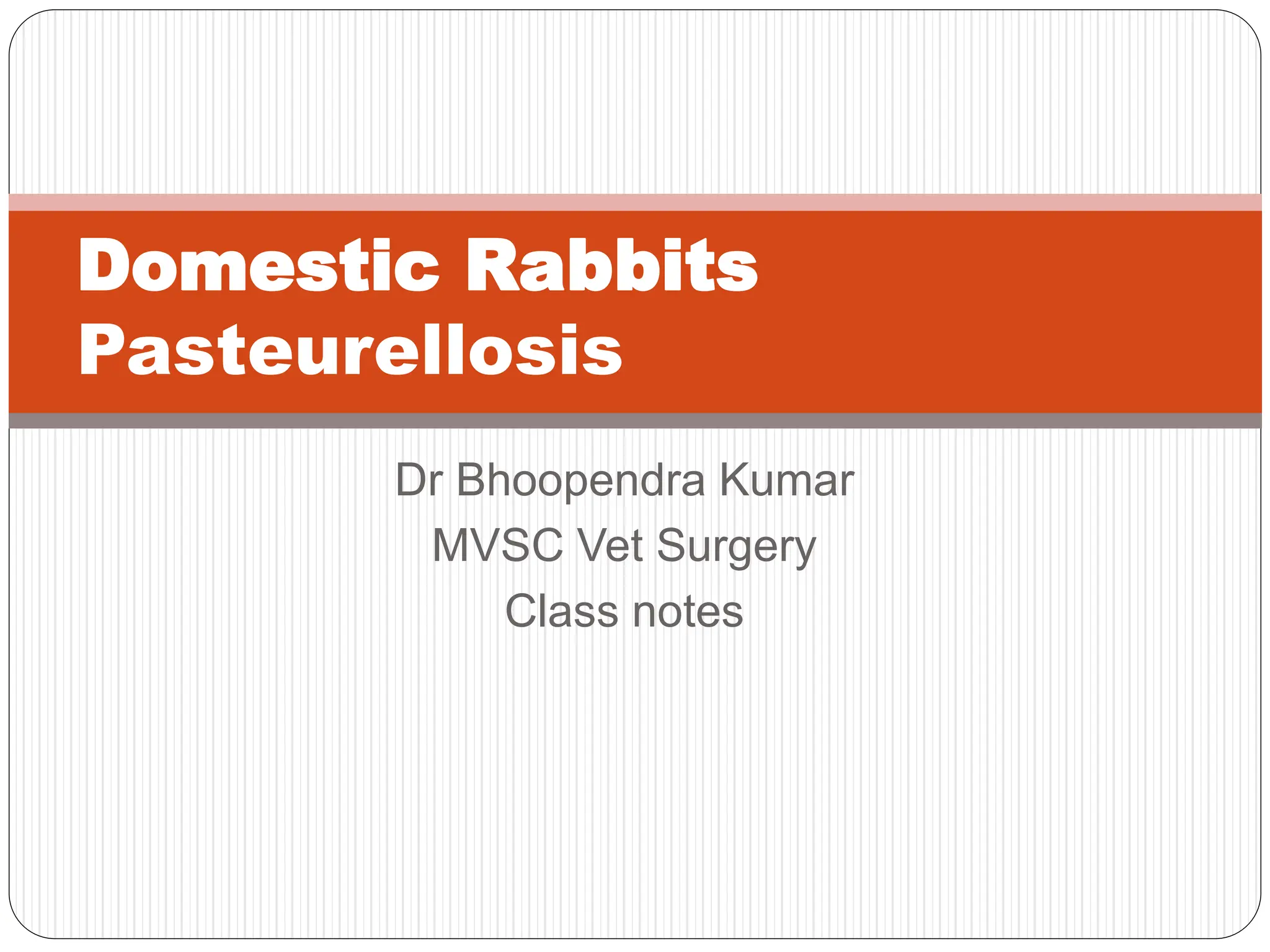 Domestic Rabbits Pasteurellosis.pptx