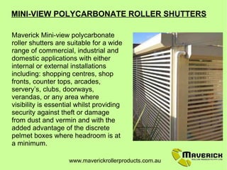 Domestic Roller Shutters | PPT