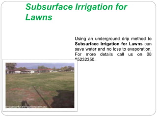 Domestic subsurface irrigation | PPT