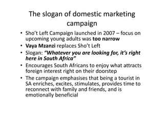 Domestic tourism in south africa | PPT