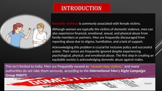 Domestic violence against men-The hidden victims pptx | PPTX