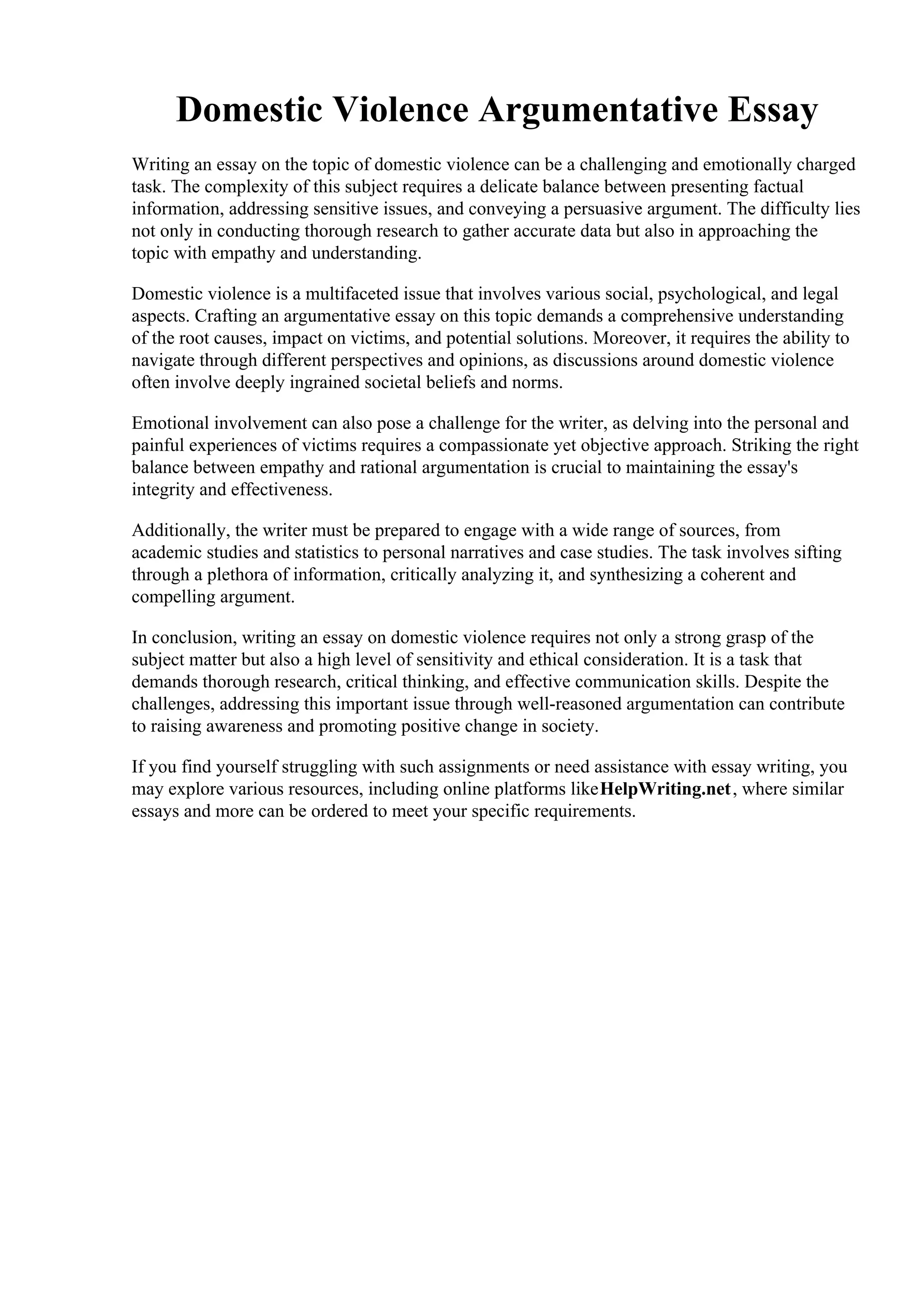 Domestic Violence Argumentative Essay.pdf