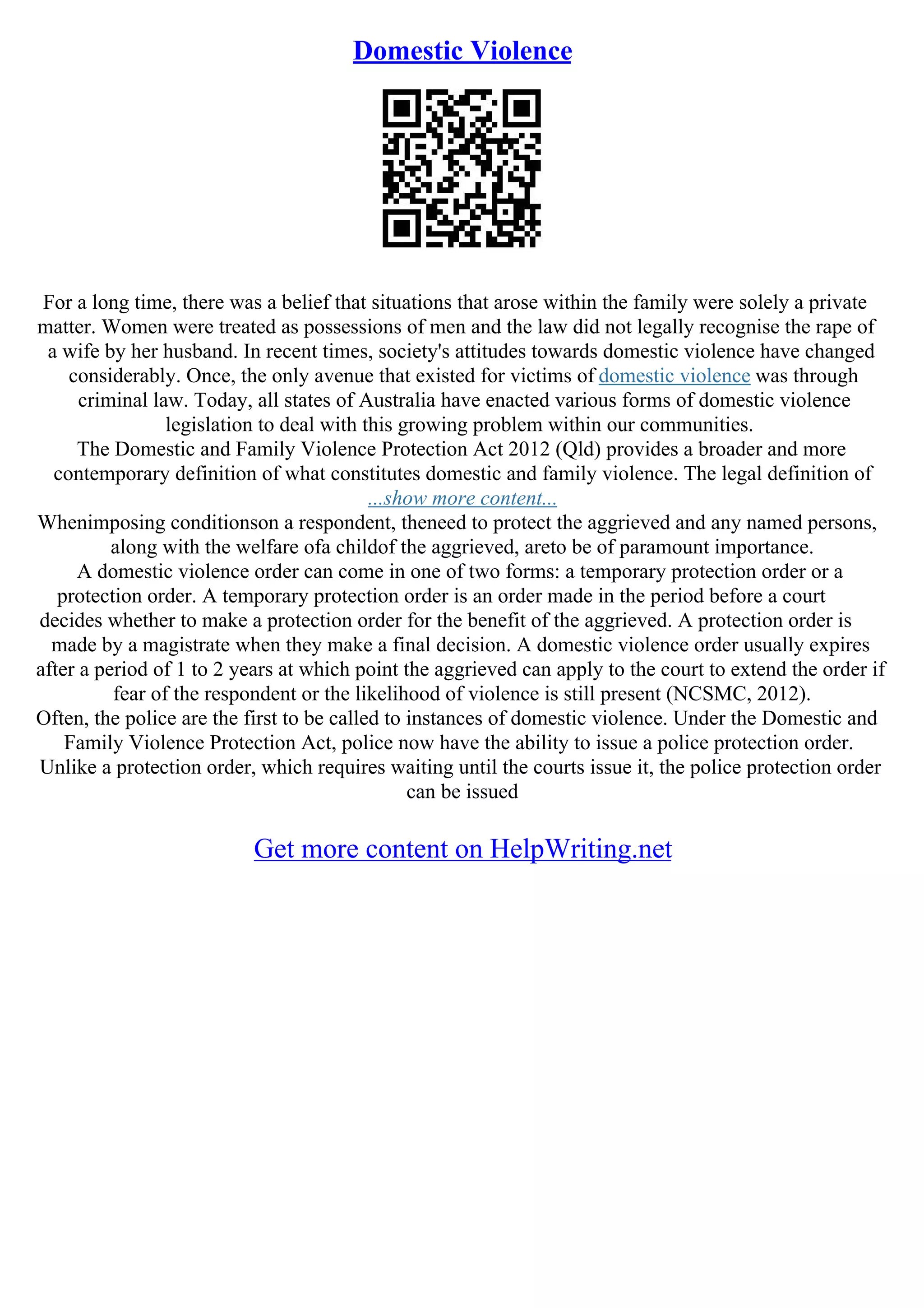 Domestic Violence Essays | PDF | Debated Sensitive Social Issues | Sensitive Topics