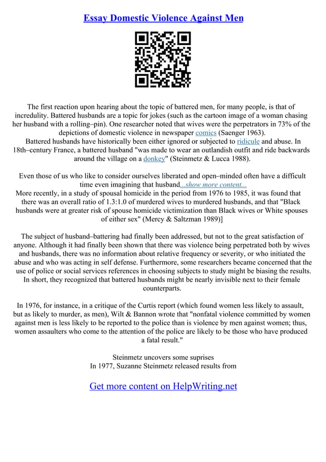Domestic Violence Essays | PDF | Debated Sensitive Social Issues | Sensitive Topics