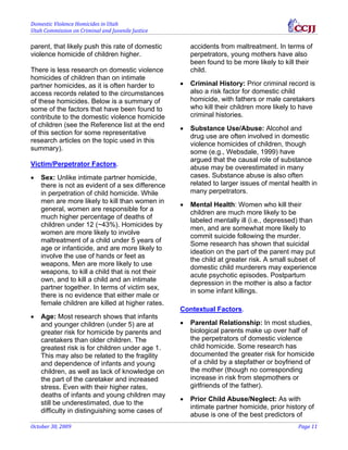 Domestic Violence Homicide Report | PDF