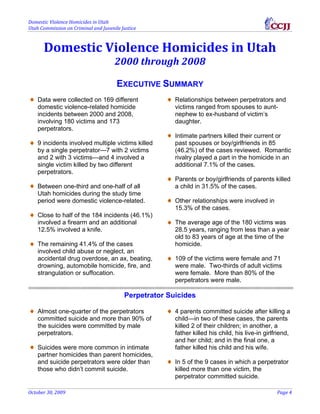 Domestic Violence Homicide Report | PDF