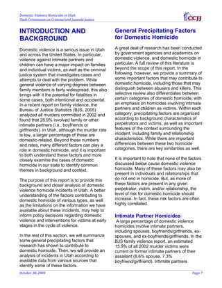 Domestic Violence Homicide Report | PDF
