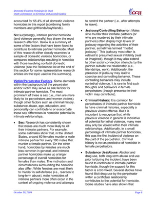 Domestic Violence Homicide Report | PDF
