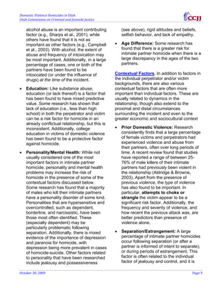 Domestic Violence Homicide Report | PDF