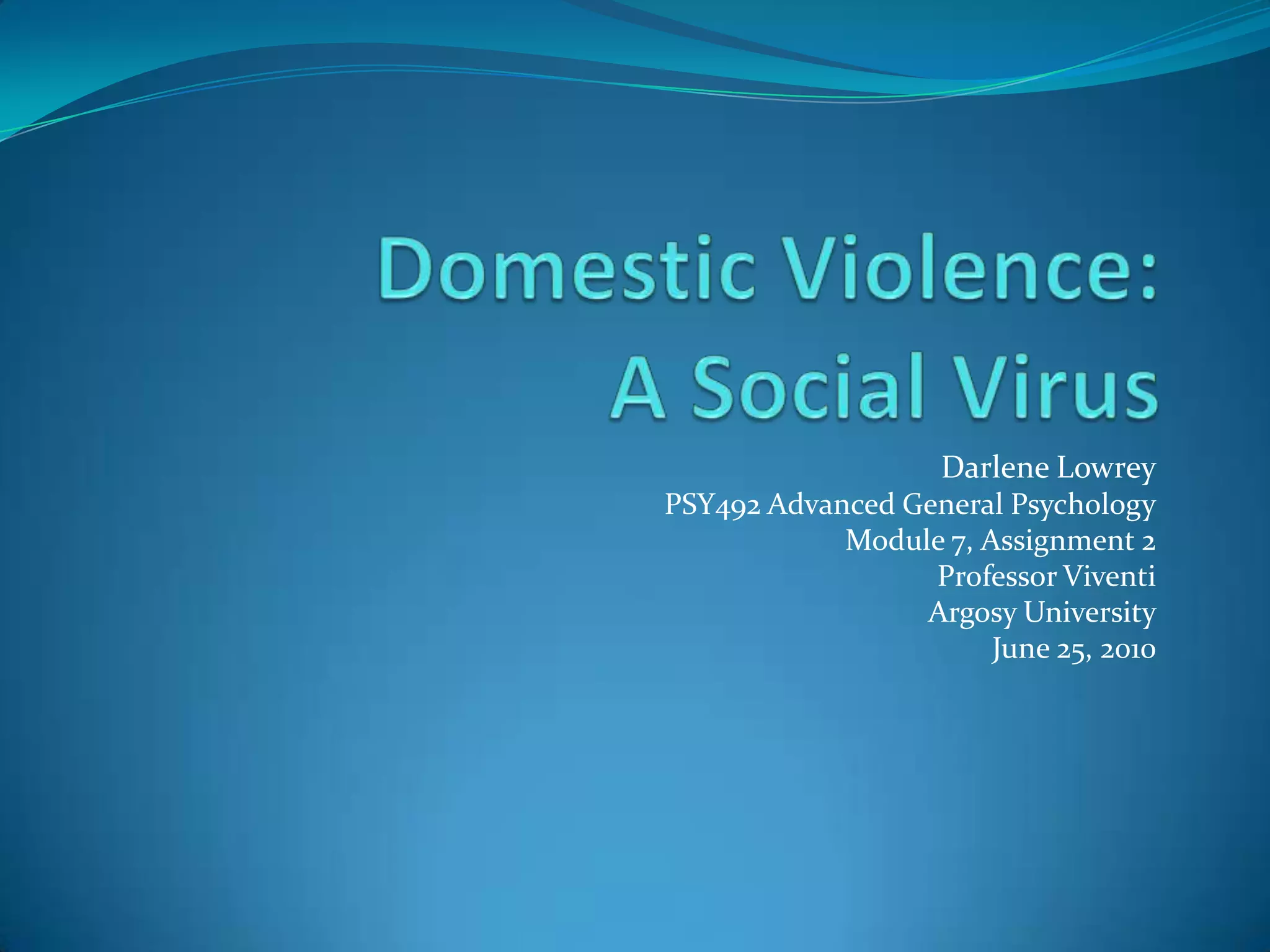 Domestic Violence Powerpoint | PPTX