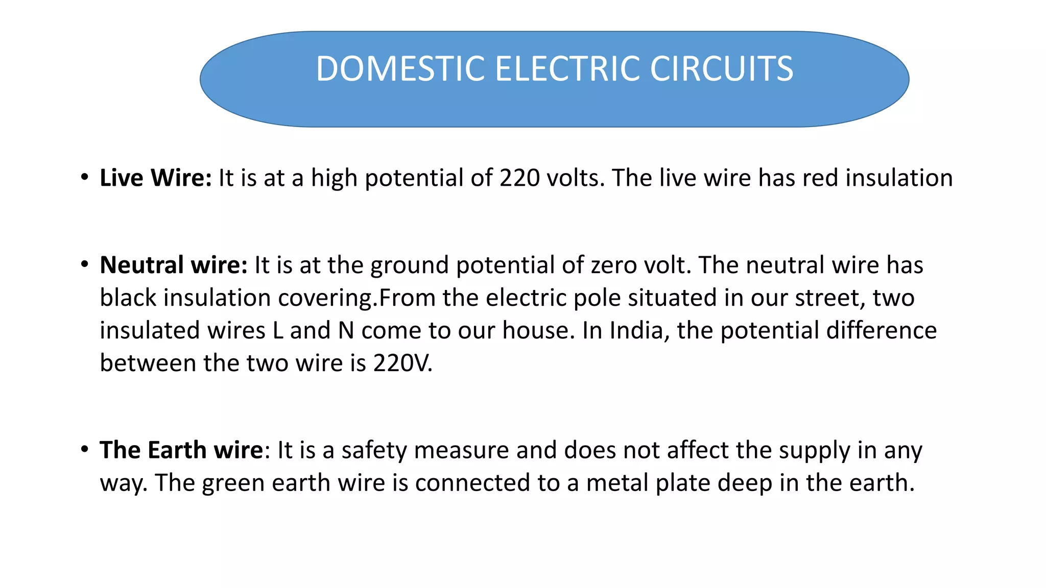 Domestic wiring ppt | PPTX