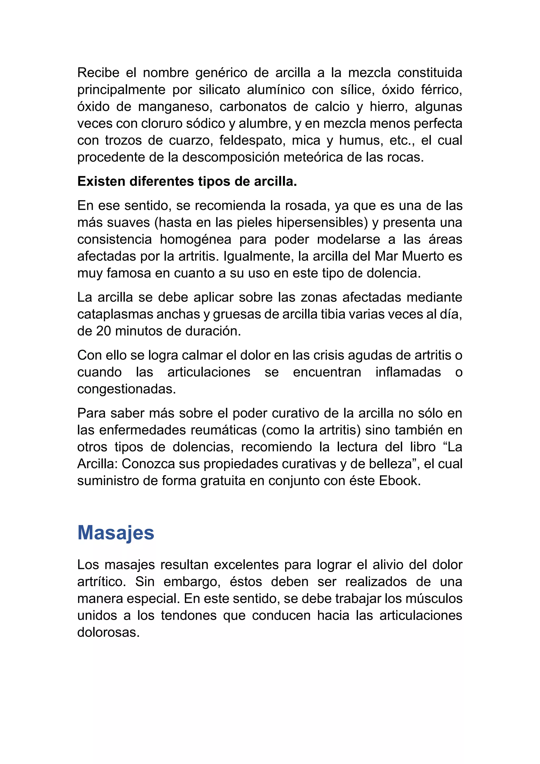 Domina el dolor de la artritis con tratamientos naturales - reporte | PDF