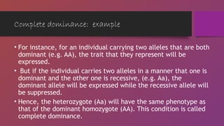 Dominance in plants .types of dominance with examples | PPTX