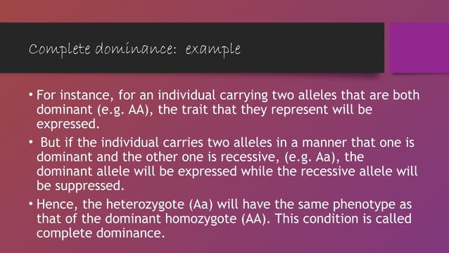 Dominance in plants .types of dominance with examples | PPTX