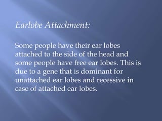 Dominant and recessive traits in humans | PPTX