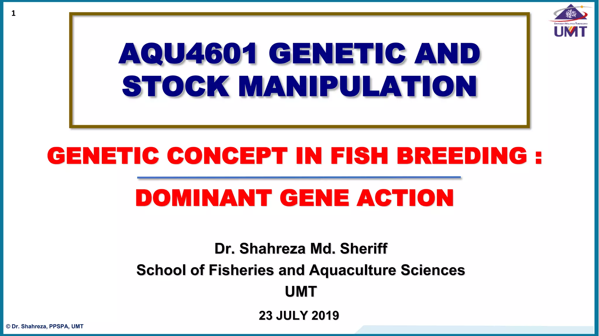 Dominant gene action notes | PPT