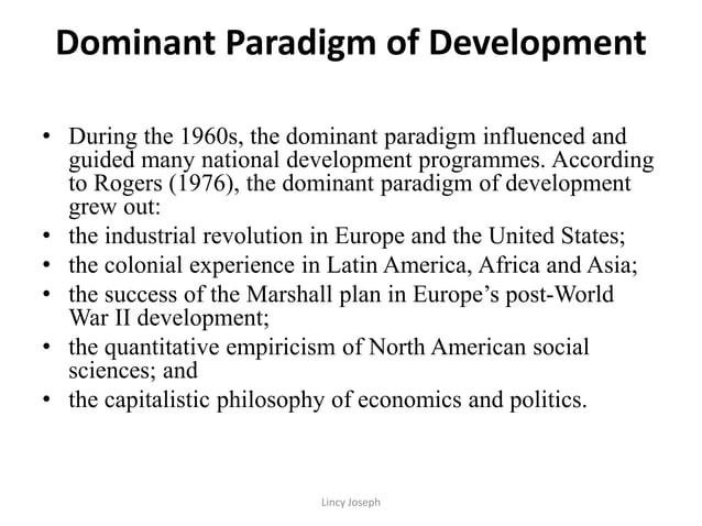 Dominant paradigm and the criticisms | PPTX | Economy | Business and Finance