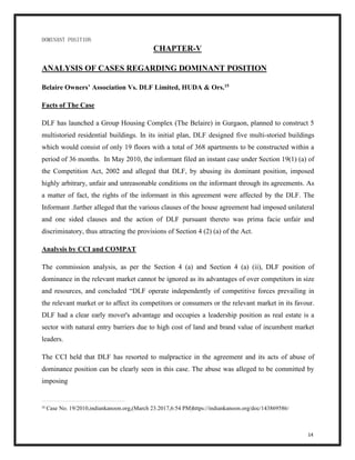 Dominant Position :Competition Law(Competition Act,2002) | PDF
