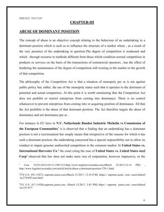 Dominant Position :Competition Law(Competition Act,2002) | PDF