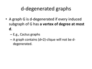 Dominating set of fixed size in degenerated graph | PPT
