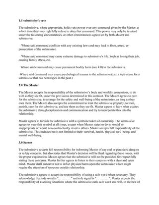 Dom Sub Contract Or Agreement