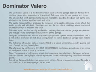 Dominator Sectional Garage Doors | PPT