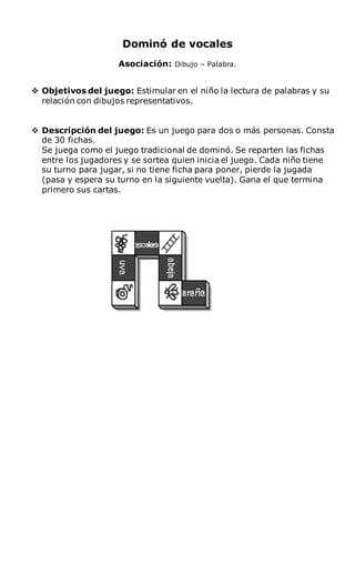 Dominó de vocales | DOCX