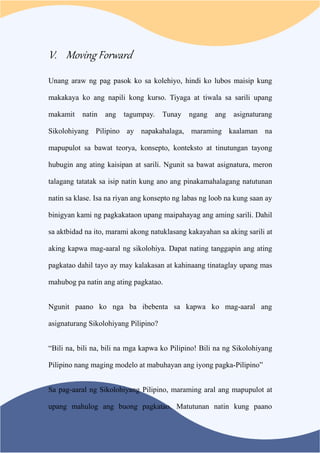Portfolio sa Sikolohiyang Pilipino | PDF