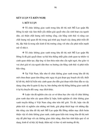 Luận văn: Tổ chức không gian xanh trong khu đô thị mới Mỗ Lao | PDF