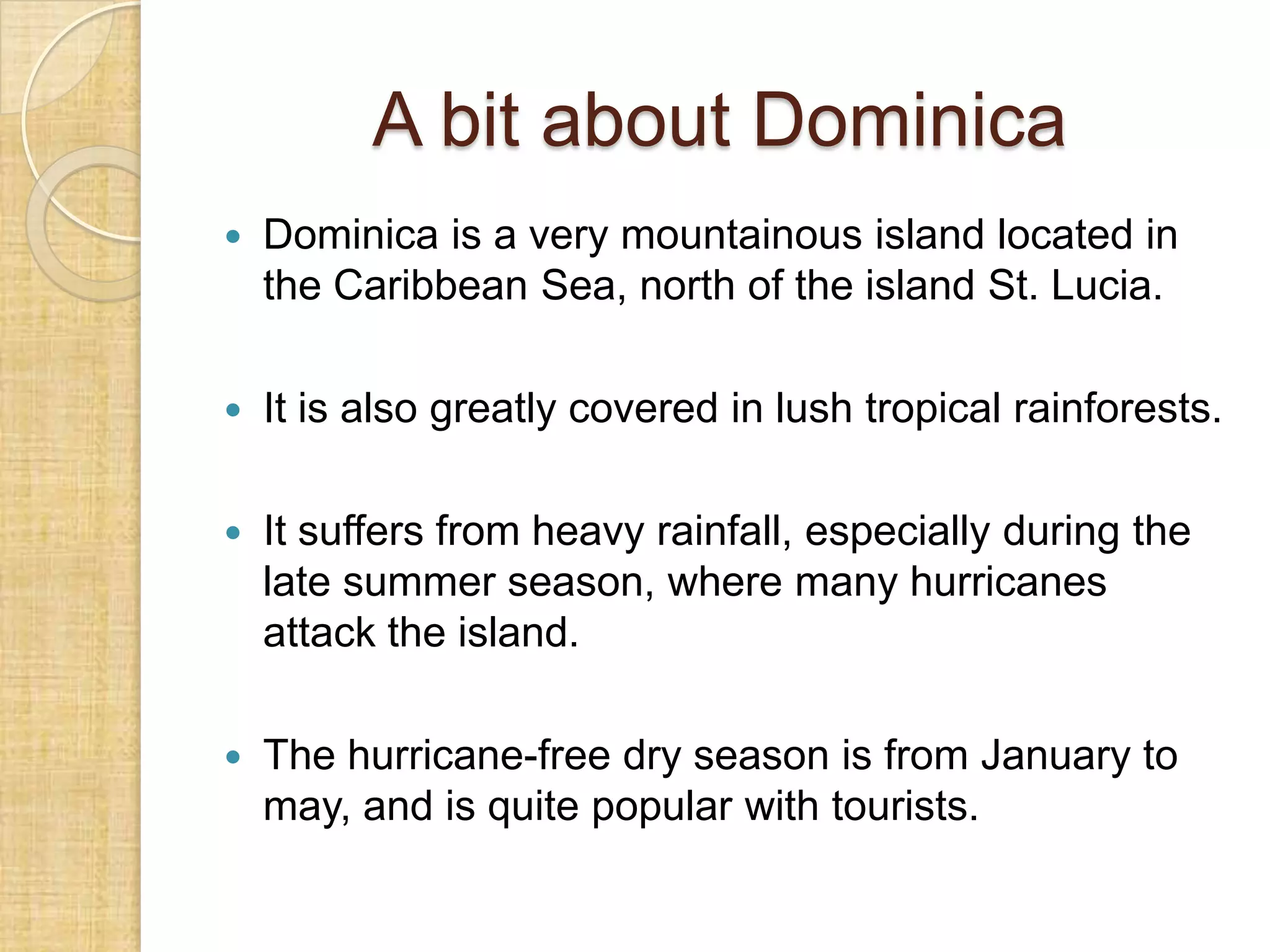 Dominica: the Caribbean Islands ( Leiya Salis) | PPTX