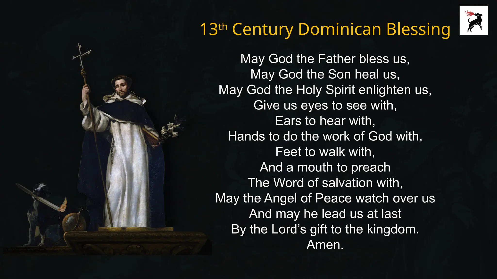 The Thirteenth Century Dominican Blessing | PPTX