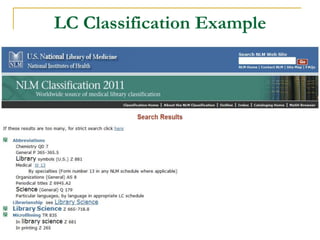 NLM Classification | PPT