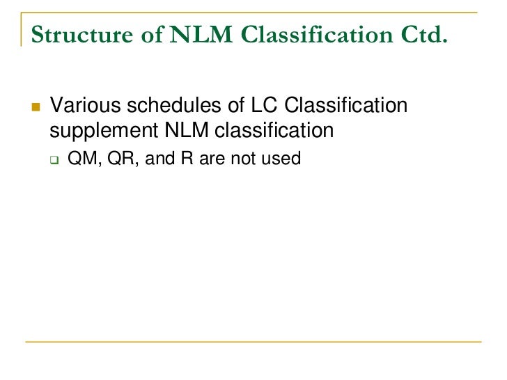 NLM Classification