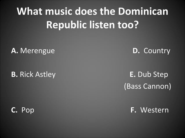Dominican republic quiz | PPT