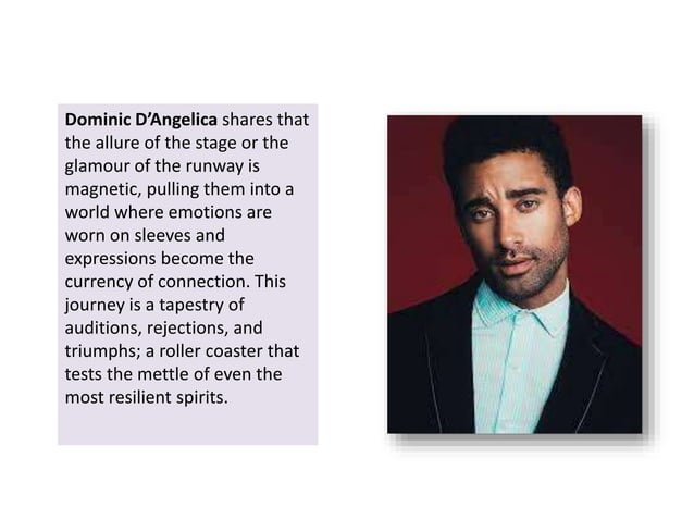 Dominic D’Angelica – Casting Shadows, Stories of Aspiring Actors.pptx ...