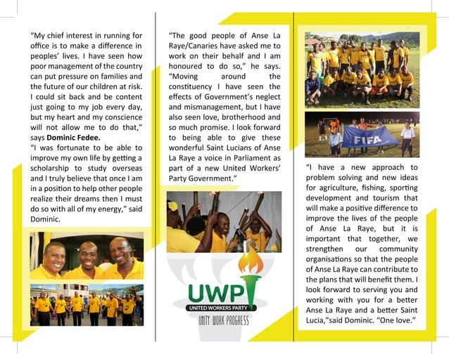 Dominic Fedee for Anse la Raye/Canaries | PDF