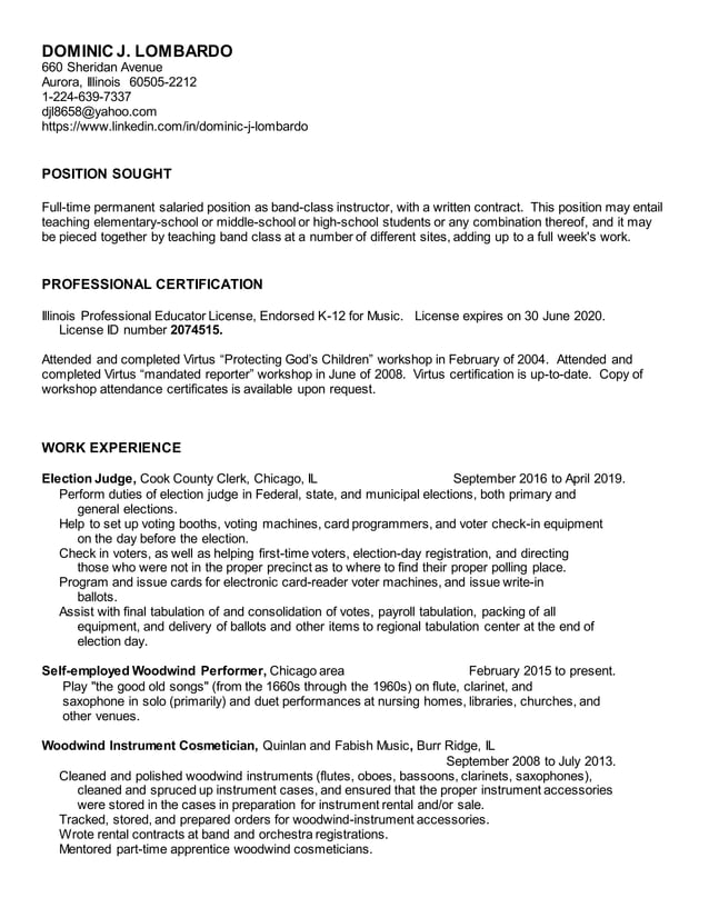 Dominic J. Lombardo Resume | DOCX