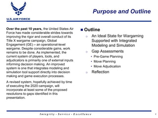 How the Air Force Addresses Training and Analysis for Wargaming | PPT