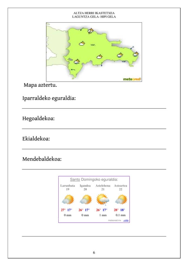 Dominikar Errepublikako klima. | PDF