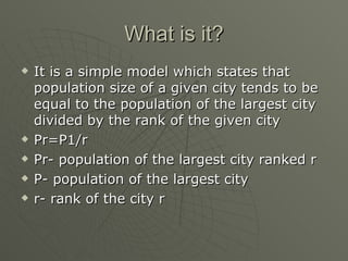 Dominika The Rank Size Rule(2) | PPT