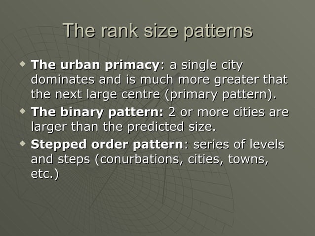 Dominika The Rank Size Rule(2) | PPT | Geography | Science