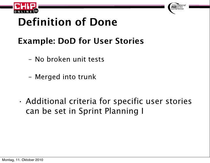 Definition of done template - julutaste
