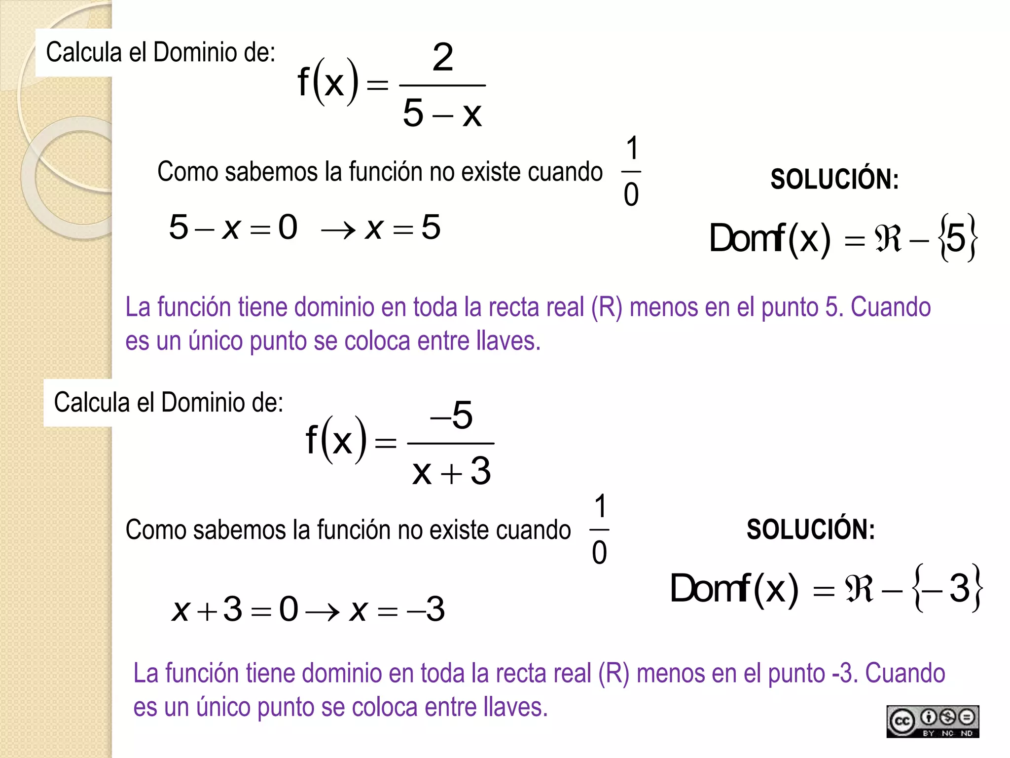 Tema Dominio de una Función | PPT