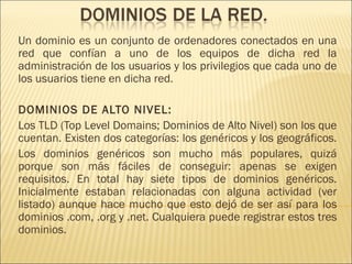 Dominios De La Red | PPT