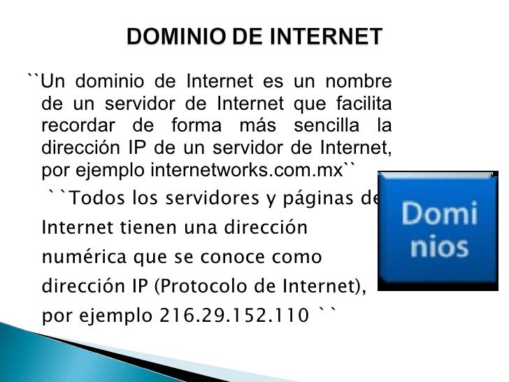 Que Es Un Dominio En Internet Ejemplos