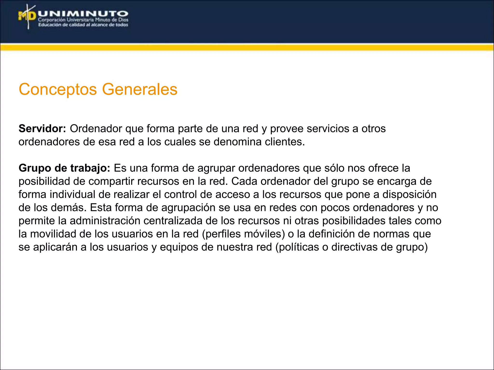 Dominios de red administracion de redes | PPT